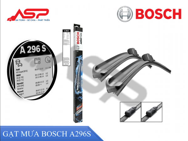 Gạt Mưa Bosch BMW X5, X6, Audi A6 – A296S – Bosch ASP